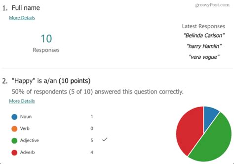 how to review download or share microsoft forms responses groovypost