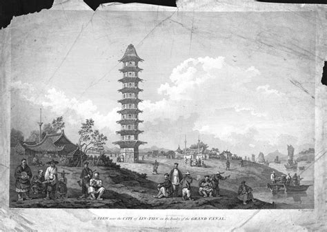 Vista Cerca De La Ciudad De Lin Tsin En Las Orillas Del Gran Canal 1796