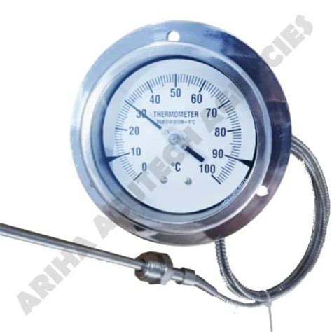 Stainless Steel Gas Filled Temperature Gauge Connection Bottom Connection At Rs Piece