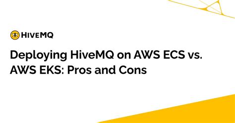 Deploying Hivemq On Aws Ecs Vs Aws Eks Pros And Cons