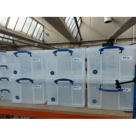 Six Really Useful Box 64l Storage Boxes With Lids Barnebys