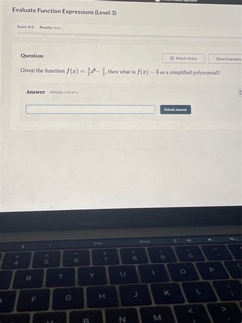 solved evaluate function expressions level 3 score 0 2