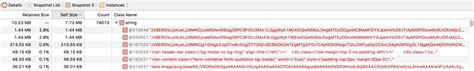 Javascript Using Safari Web Inspector To Debug Memory Leak Stack
