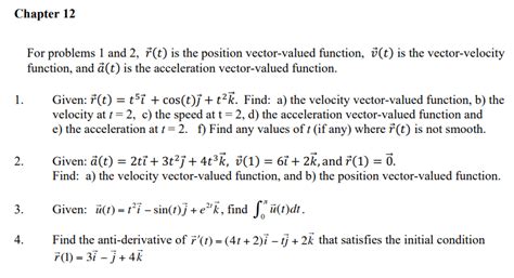 solved for problems 1 and 2 r t is the position
