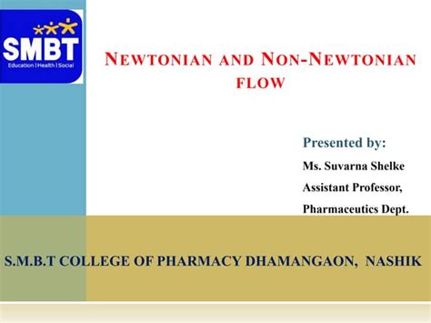 Newtonian And Non Newtonian Flow Pptx