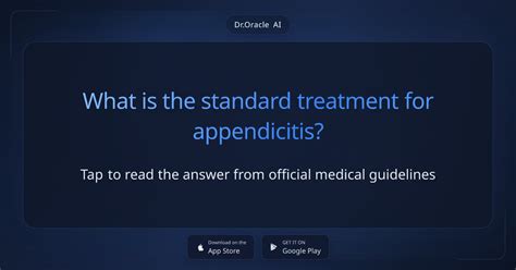 What Is The Standard Treatment For Appendicitis