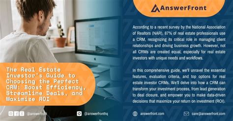 answerfront on linkedin realestate crm efficiency roi dealmanagement