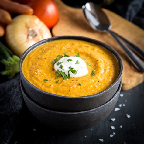 Roasted Vegetable Soup The Busy Baker