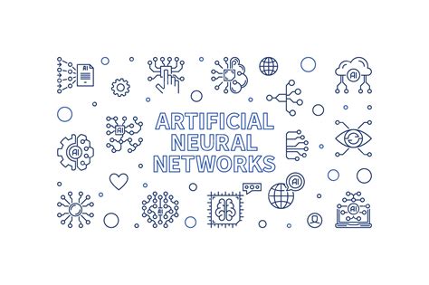 Premium Vector Artificial Neural Networks Line Horizontal Minimal Banner Vector Ai Networks