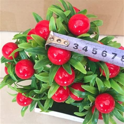 Non Fading Artificial Bonsai Mini Fruit Tree Plant Vicedeal