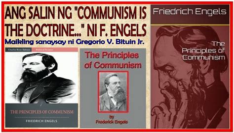 Tupang Pula Ang Salin Ng Communism Is The Doctrine Ni F Engels