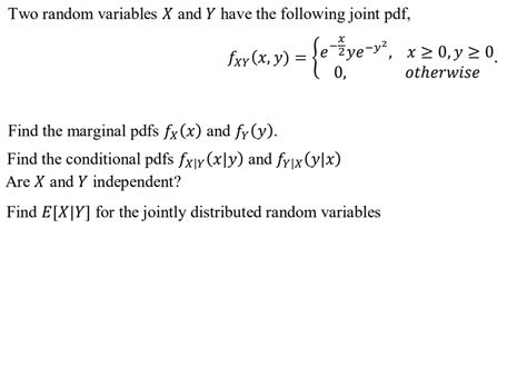 solved two random variables x and y have the following joint