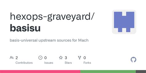 Github Hexops Graveyardbasisu Basis Universal Upstream Sources For Mach