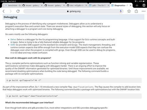 Doc Ref Gdb Should Mention Compiler Flags Go Install Gcflags Issue Golang Go GitHub