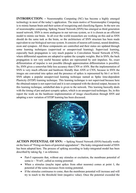 Hardware Implementation Of Spiking Neural Network Snn Pdf Physics Science