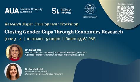 Workshop On Closing Gender Gaps Through Economics Research Aua Newsroom