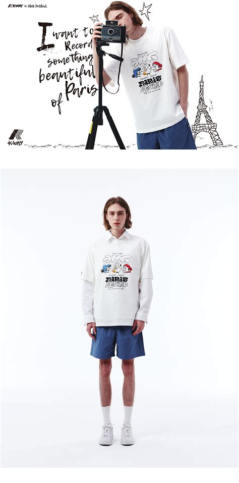 까웨 X 차인철 파리 그래픽 티셔츠 화이트 K Way Kream