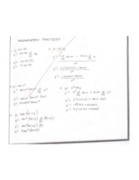 Solution Differential Calculus Trigonometric Functions Studypool