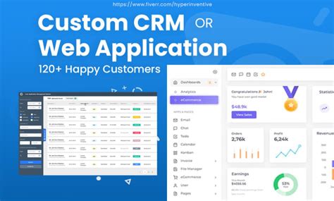 develop custom crm or web application or react crm by hyperinventive