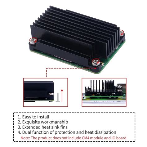 52pi Cnc Heatsink Wo Fan For Raspberry Pi Cm4 Robotshop