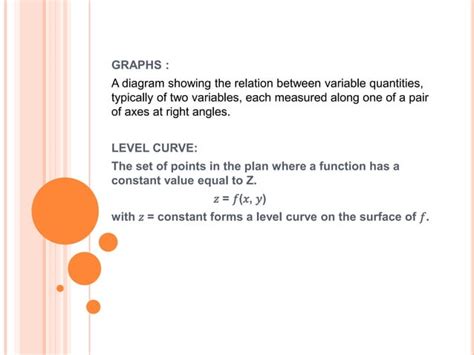 Graphs Level Curve And Contours Of Function Of Two Variable Pptx