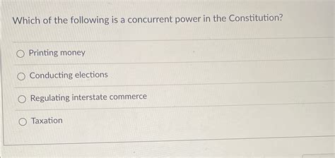solved which of the following is a concurrent power in the