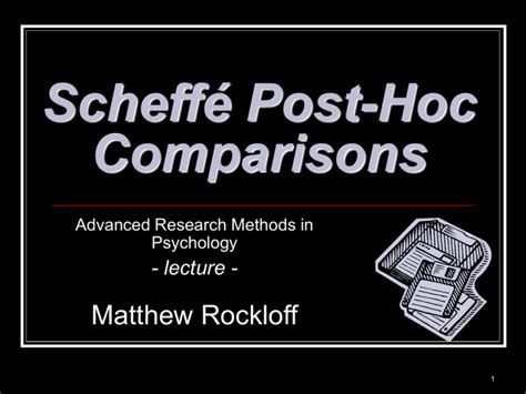 Scheffe Post Hoc