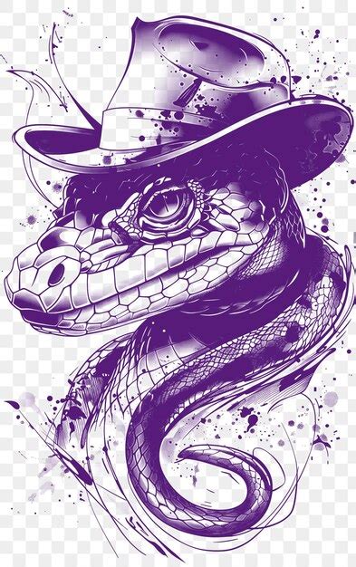 Premium Psd Psd Vector Of Python With A Fedora And A Mysterious