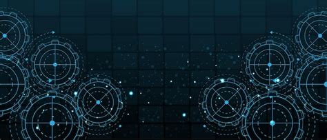 Premium Vector Vector Illustration Gear Wheel Hitech Digital Technology And Engineering Background