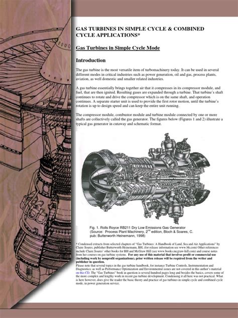 Gas Turbine In Ocgt And Ccgt Pdf