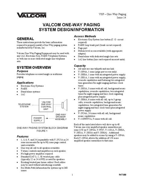 Valcom Paging Guide Download Free Pdf Loudspeaker Amplifier Valcom Paging Guide Download Free Pdf Loudspeaker Amplifier