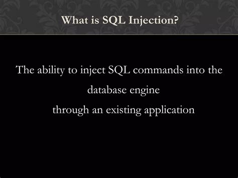 Sql Injections Basic Bypass Authentication Pptx