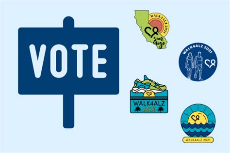 Vote Walk4alz 2022 Lapel Pin Alzheimers San Diego