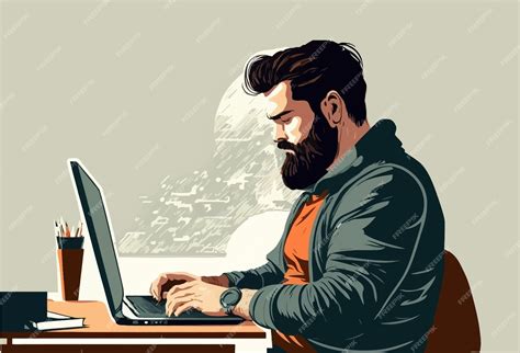 Premium Vector Tired Freelancer Need Rest Design Man Wallpaper Poster