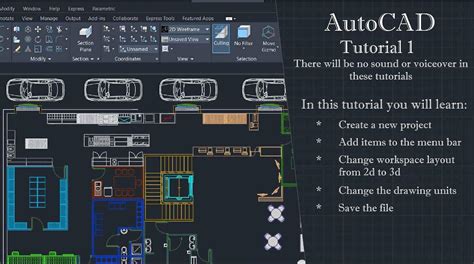 AutoCAD Tutorial New Project Menu Bar One News Page VIDEO