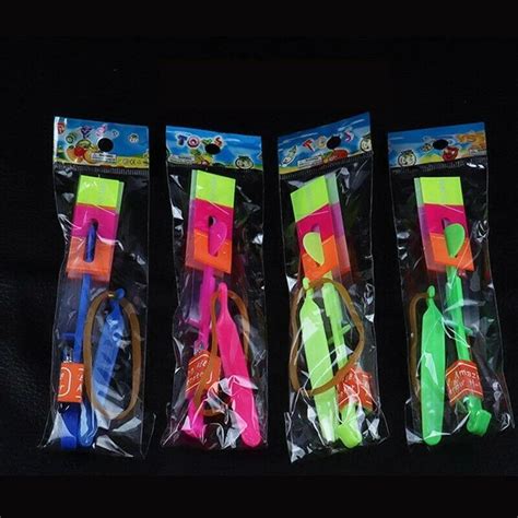 탄력 있는 헬리콥터 회전 장난감 Led 새총 빠른 투석기 빛나는 화살 비행 새총 빛나는 비행 접시 Aliexpress