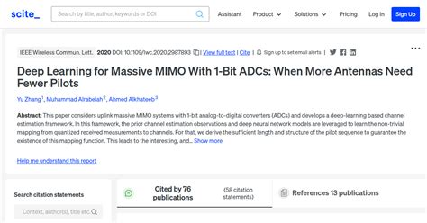 deep learning for massive mimo with 1 bit adcs when more antennas need