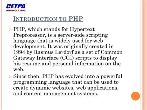 Introduction To Php For Building Dynamic Web Applicationspdf