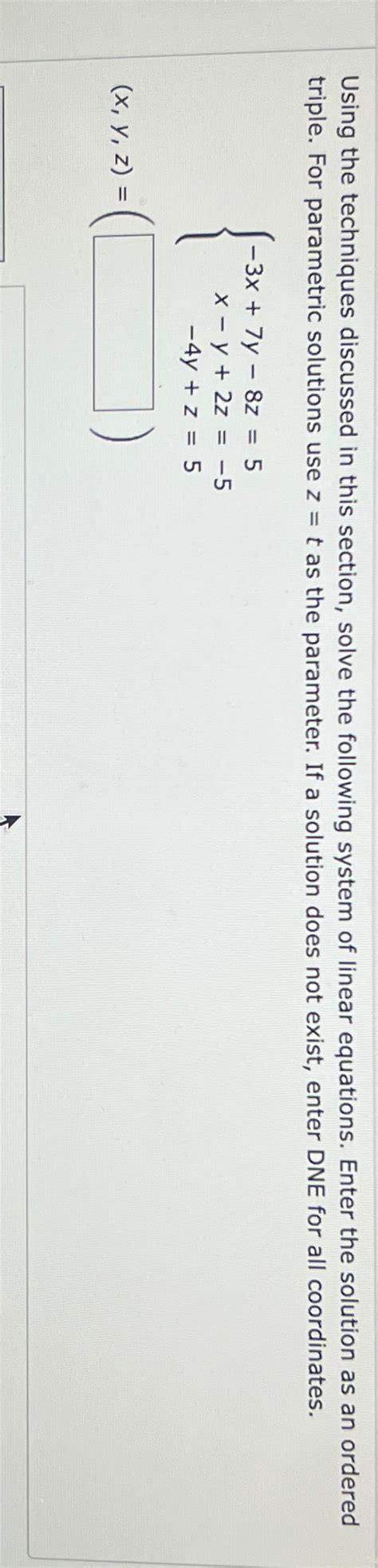 solved using the techniques discussed in this section solve