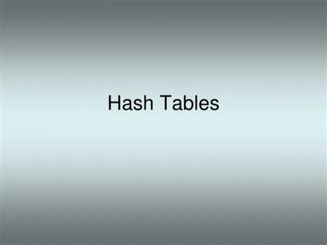 Ppt Introduction To Algorithms Hash Tables Powerpoint Presentation Free Download Id1041380