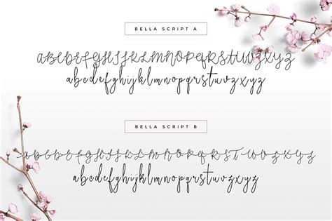 bella script font etsy