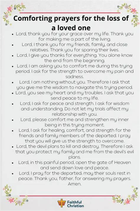 7 Comforting Prayers For The Loss Of A Loved One Grieving Prayer