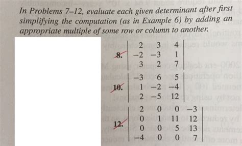 solved use cofactor expansions to evaluate the determinants