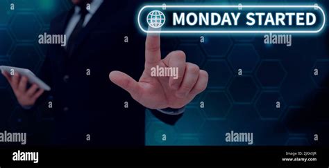 Text Caption Presenting Monday Startedgetting Ready For New Week Rest