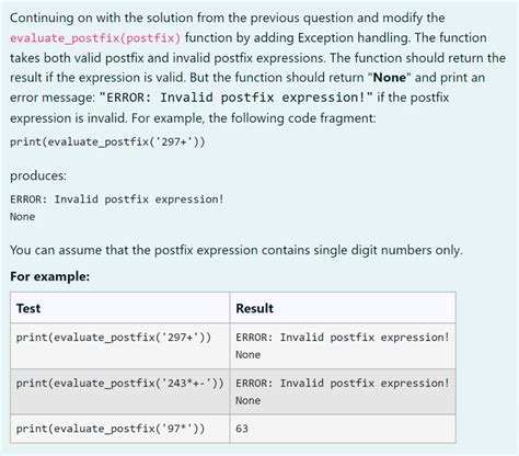 Solved Write A Function Called Evaluate Postfix Postfix Chegg Com