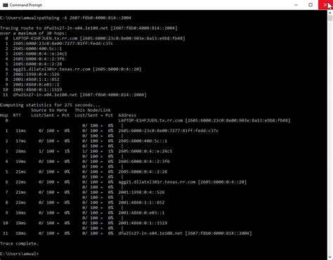 IPv Windows Command Line Examples CellStream Inc