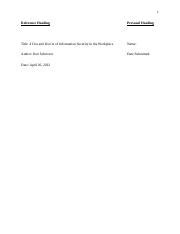 Dos And Don Ts Of Information Security In The Workplace Expert Course Hero