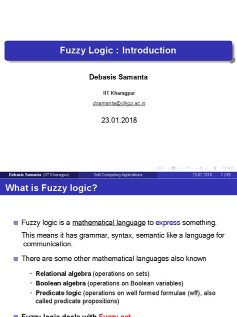Fuzzy Logic Introduction Debasis Samanta Pdf Fuzzy Logic Logic
