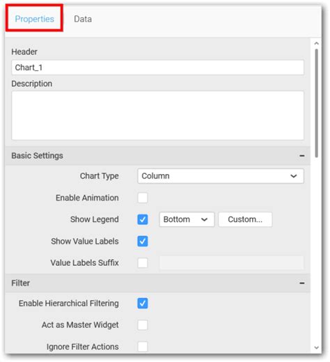Configuring And Formatting A Column Chart With Code 192 Alpana Dashboard Designer Code192