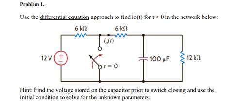 Solved Use The Differential Equation Approach To Find Io T Chegg Com